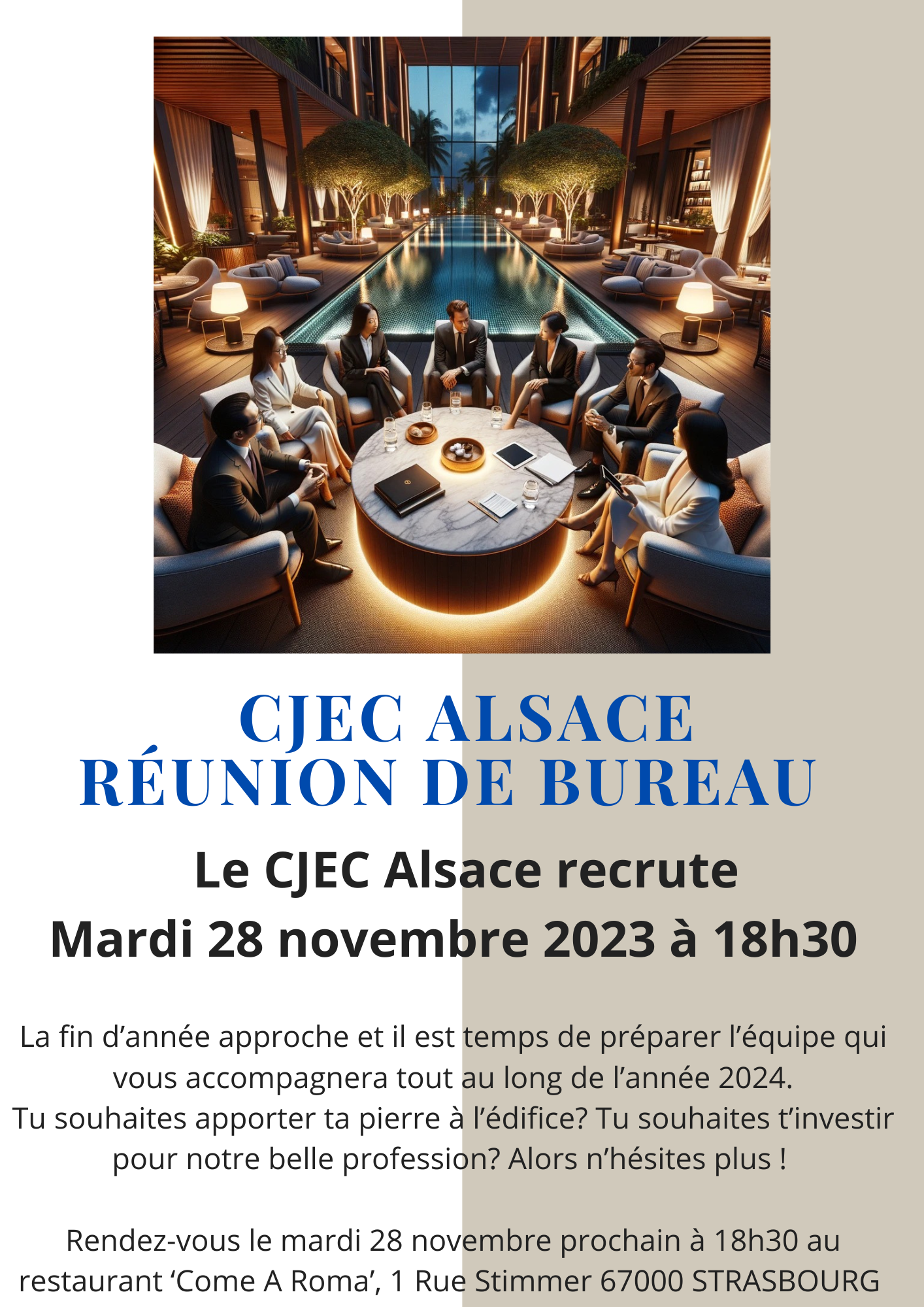 Réunion de Bureau CJEC ALSACE - CJEC