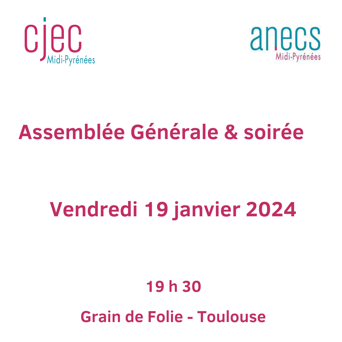 Assemblée générale & soirée CJEC - CJEC